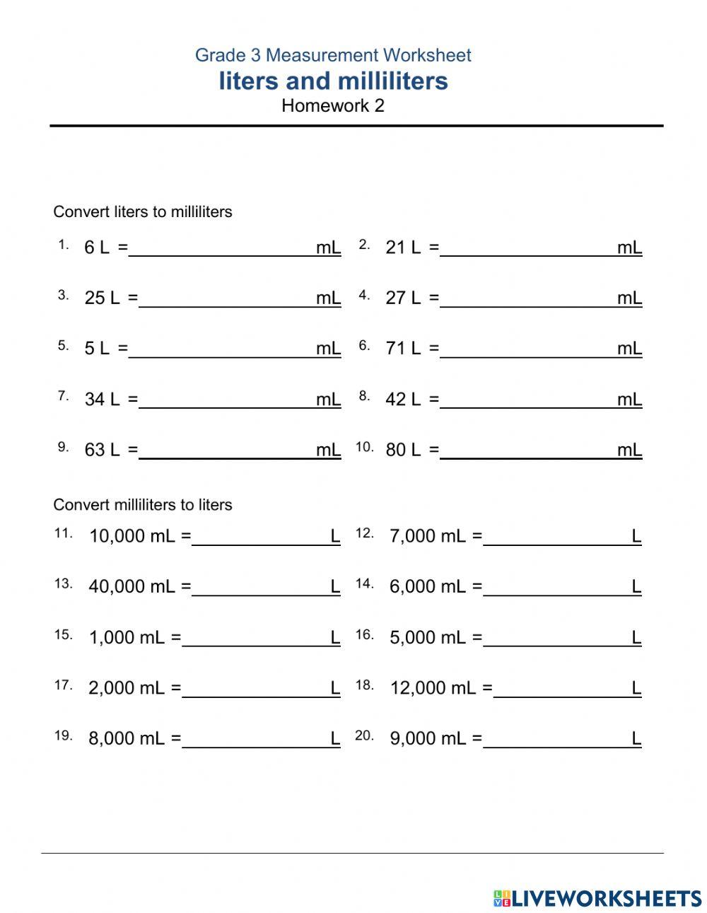 Unit Measurement Worksheet Live Worksheets unit-measurement-worksheet-live-worksheets