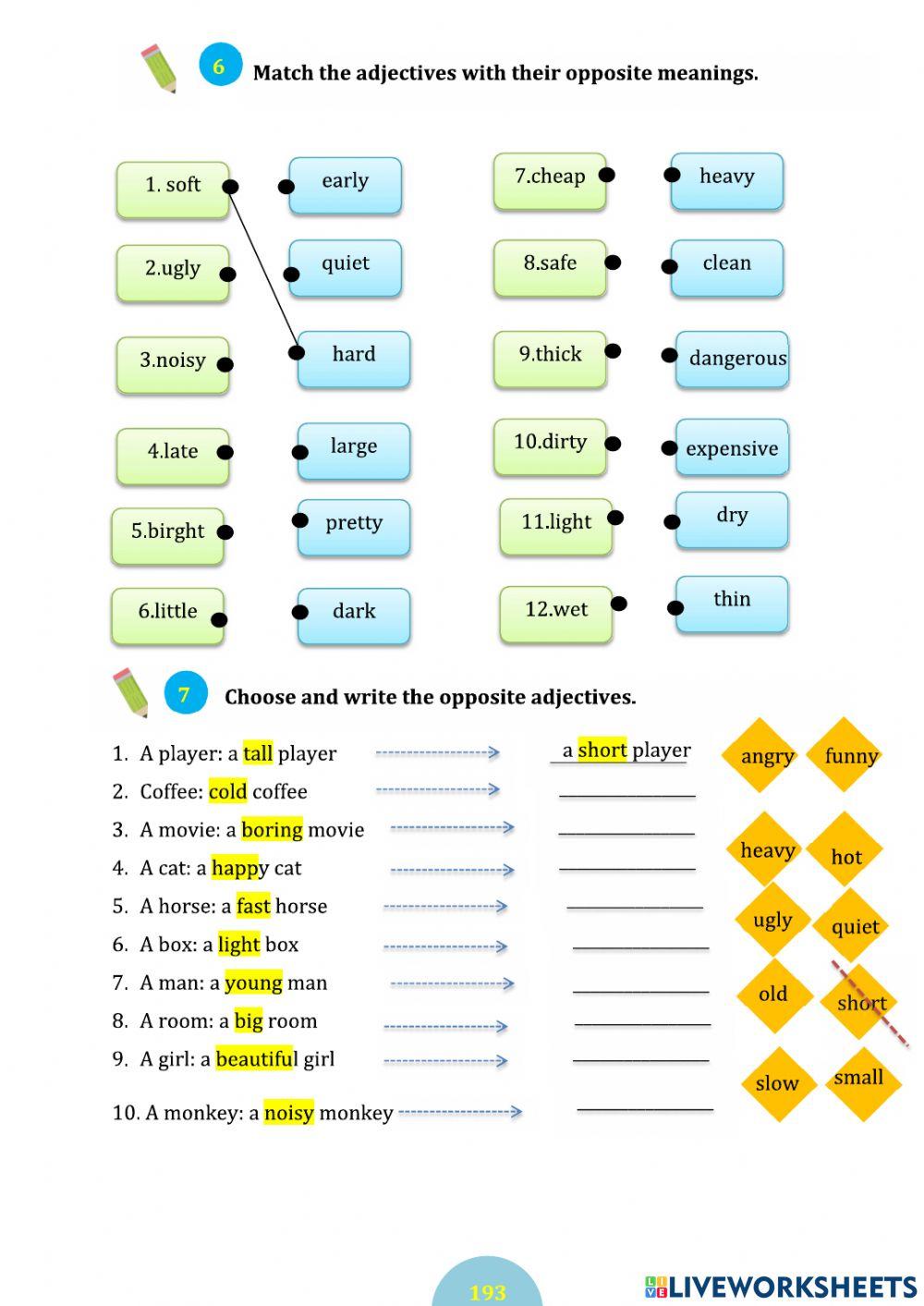 Adjective 2 2293374 | Tráng Sử Phong | Live Worksheets
