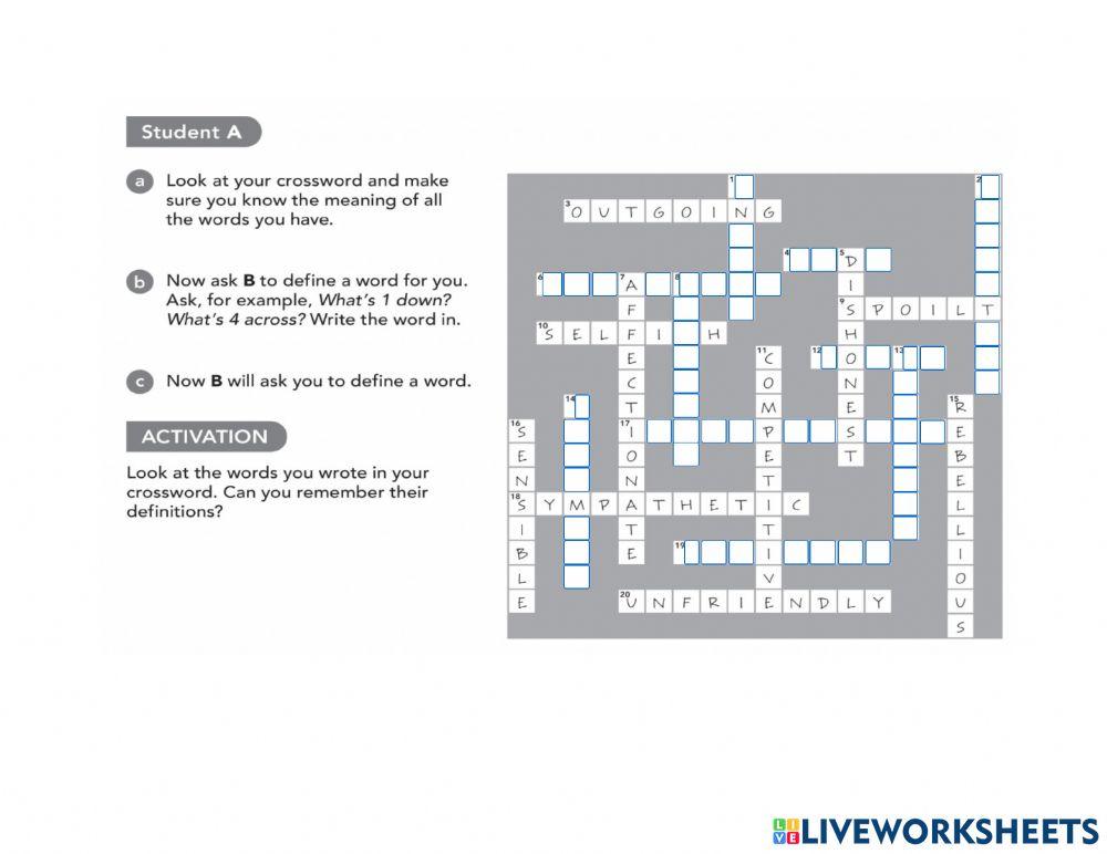 6929228 | STUDENT A | Julian | LiveWorksheets