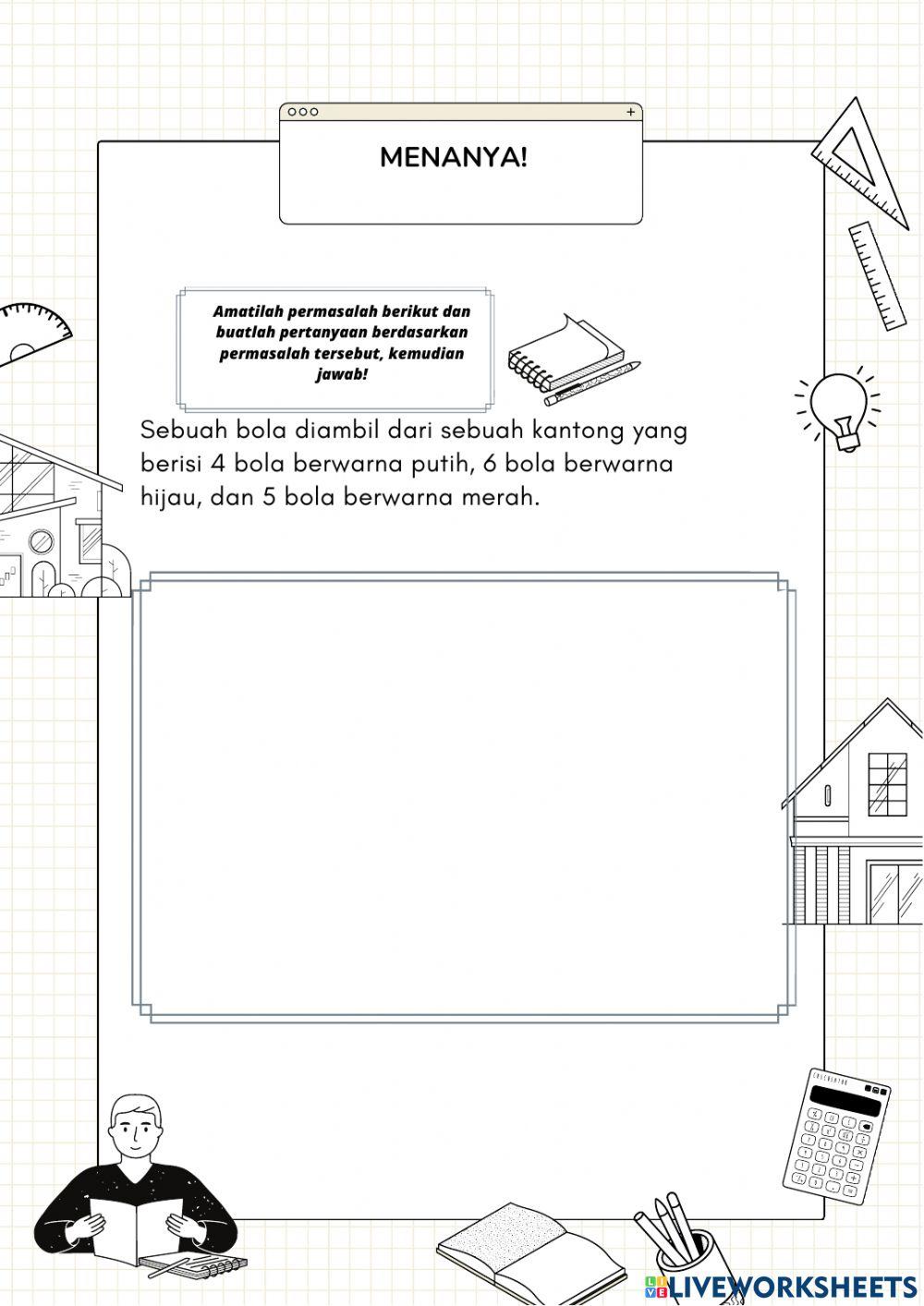 Peluang interactive worksheet for 8 | Live Worksheets
