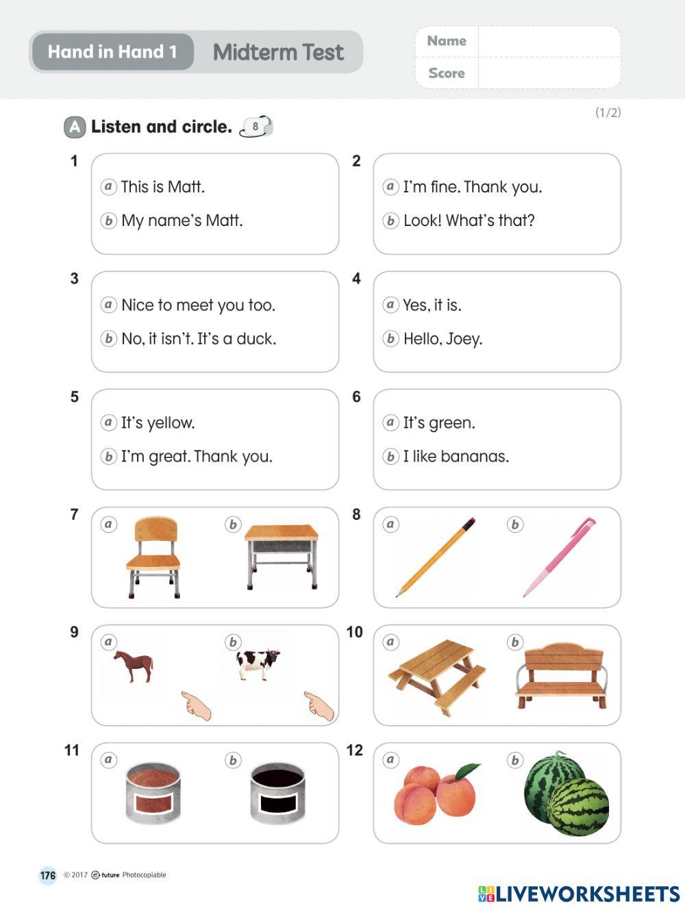 Midterm Exam online exercise for | Live Worksheets