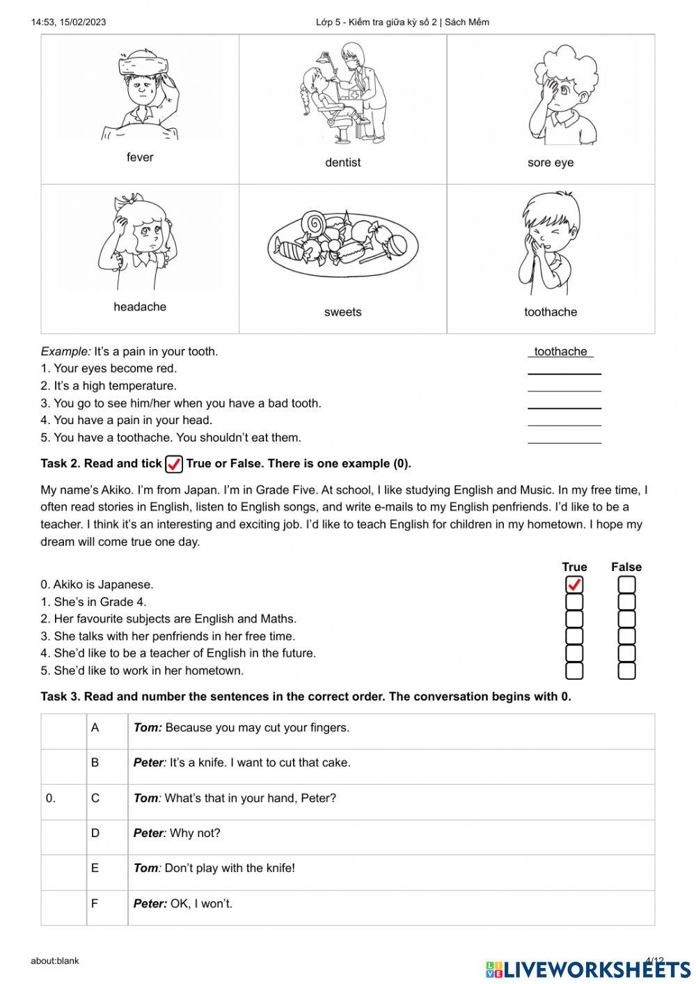 E5 Test Giua Ky 2 Doc Worksheet Live Worksheets