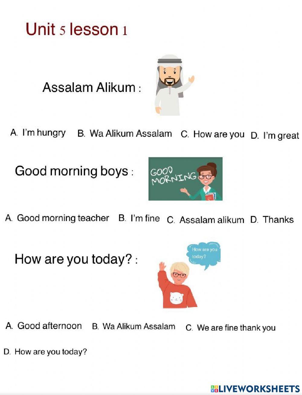 Unit 5 lesson 1 online exercise for | Live Worksheets