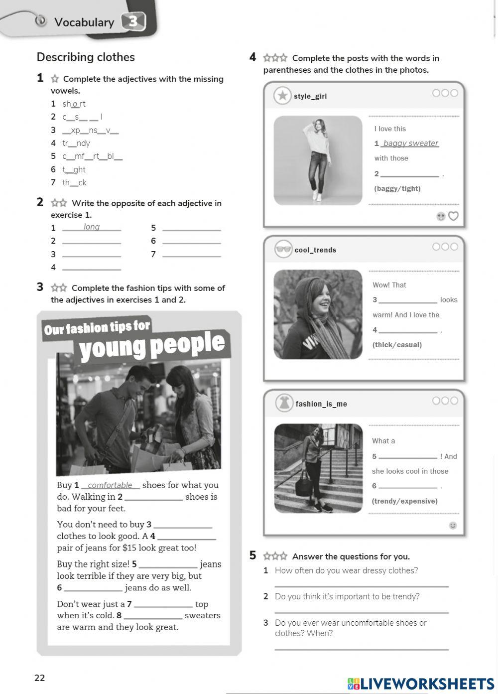 2295418 | Clothes description | DreaT | LiveWorksheets