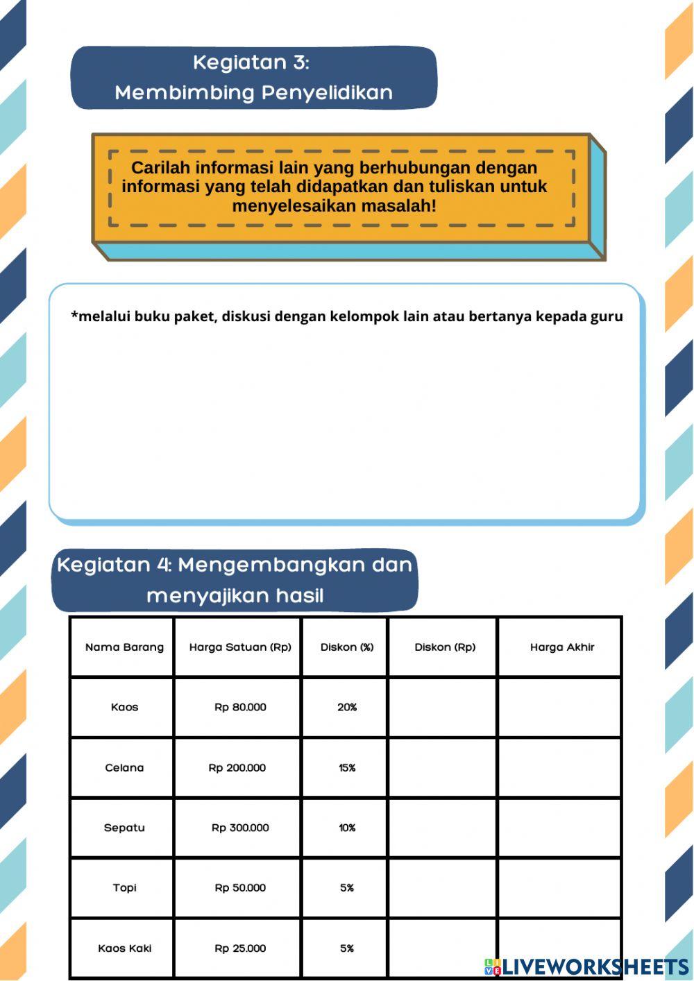 Aritmatika Sosial 2295724 | Phani Yuliyani | Live