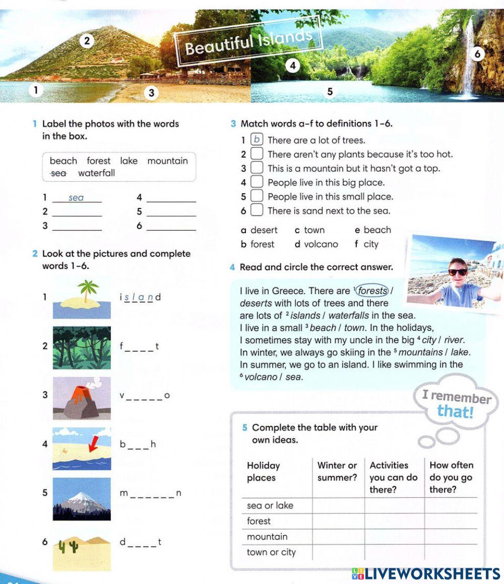 Places online exercise for Elementary | Live Worksheets