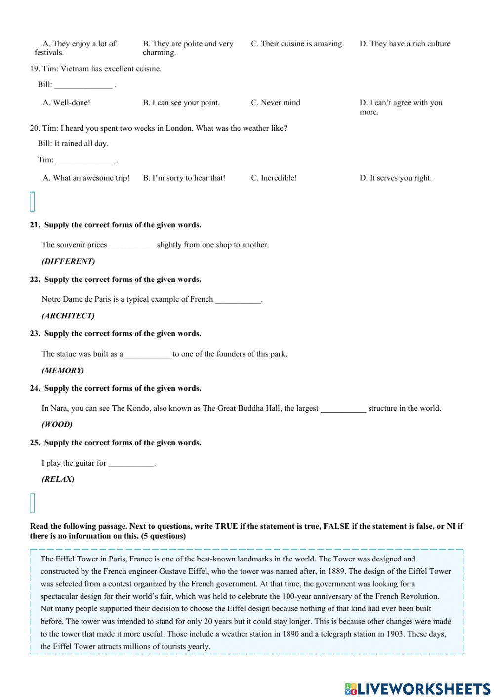 Practice-T9-7.1 worksheet | Live Worksheets