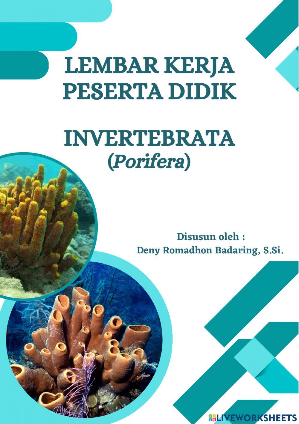 LKPD Invertebrata (Porifera) worksheet | Live Worksheets