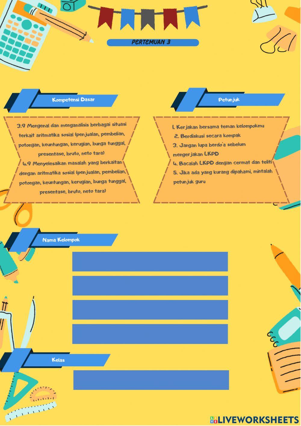 Belajar Matematika Matematika worksheet | Live Worksheets