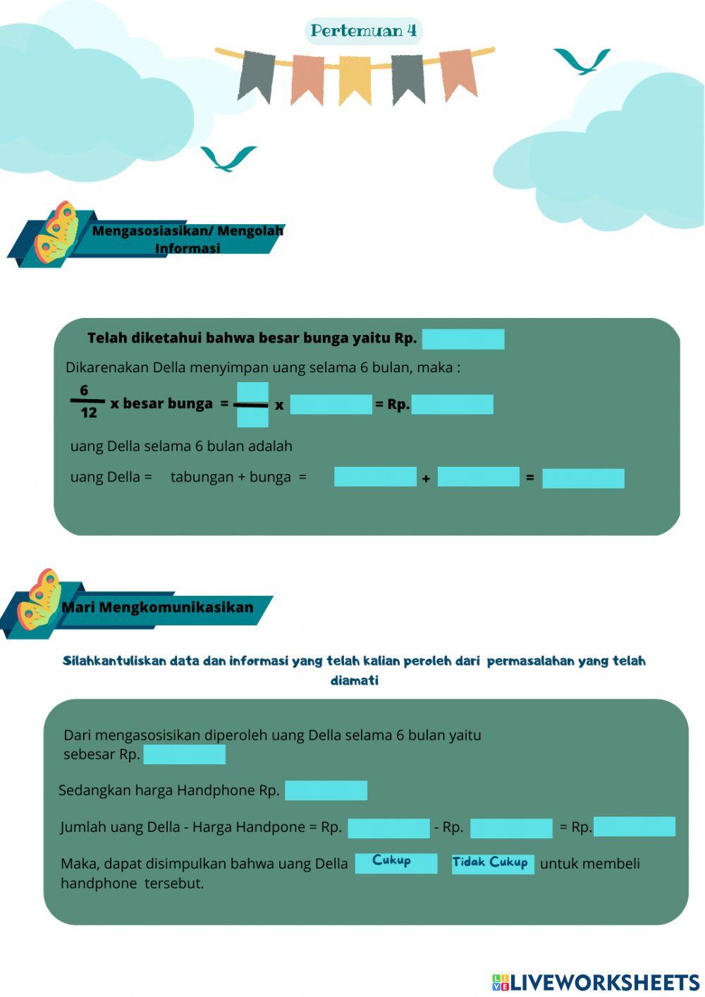 Belajar Matematika Matematika activity | Live Worksheets