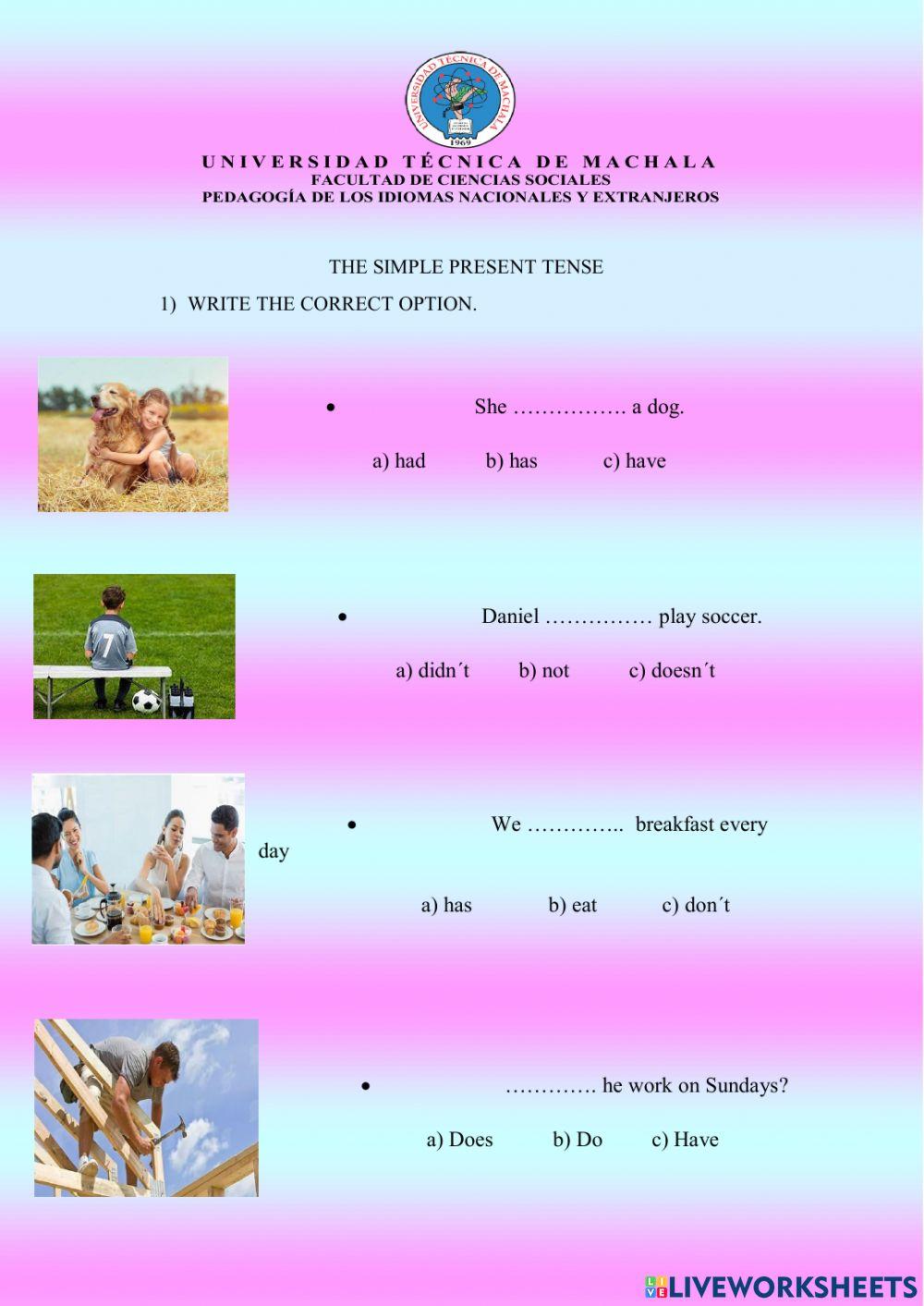 2282220 | Presente simple | Grace961 | LiveWorksheets