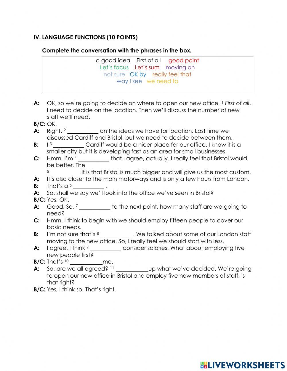 UAS_Bahasa Inggris 1_Intermediate Level worksheet | Live Worksheets