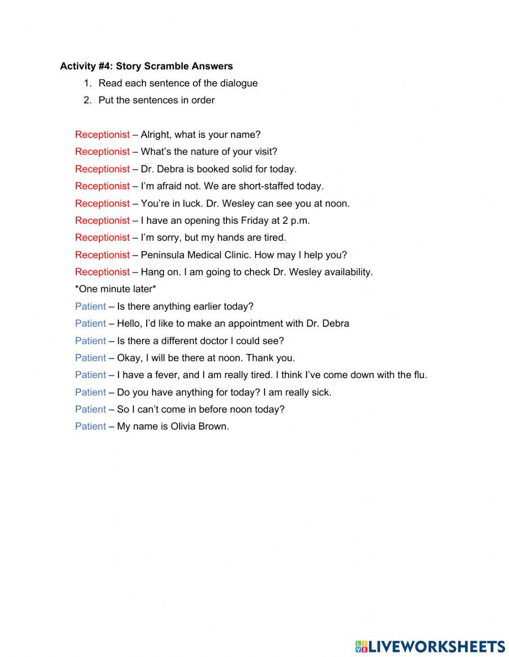 TESL Practicum Lesson 2 Activity -4 online exercise for | Live Worksheets