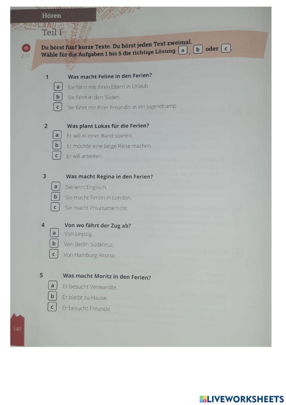 Fit a2 Einheit … | Free Interactive Worksheets | 6927072