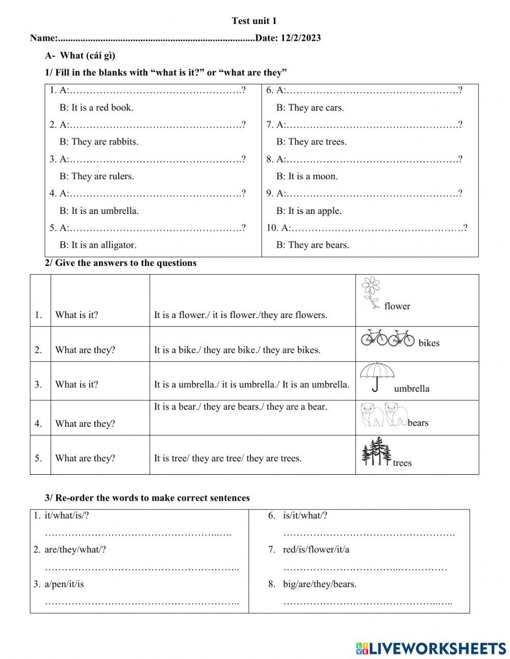 My first gramma… | Free Interactive Worksheets | 2297036