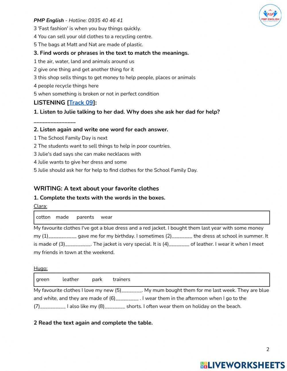 Prepare 2 - Uni… | Free Interactive Worksheets | 2297205