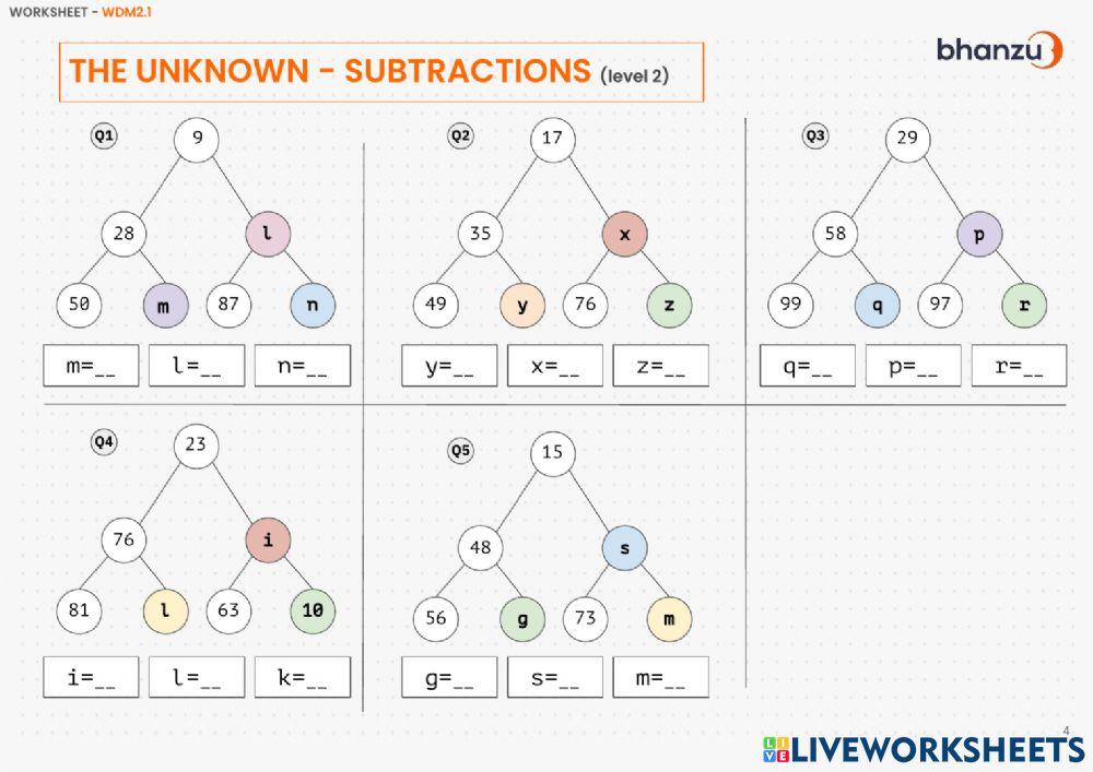 math bhanzu 2544650 | sadiquenaaz | Live Worksheets