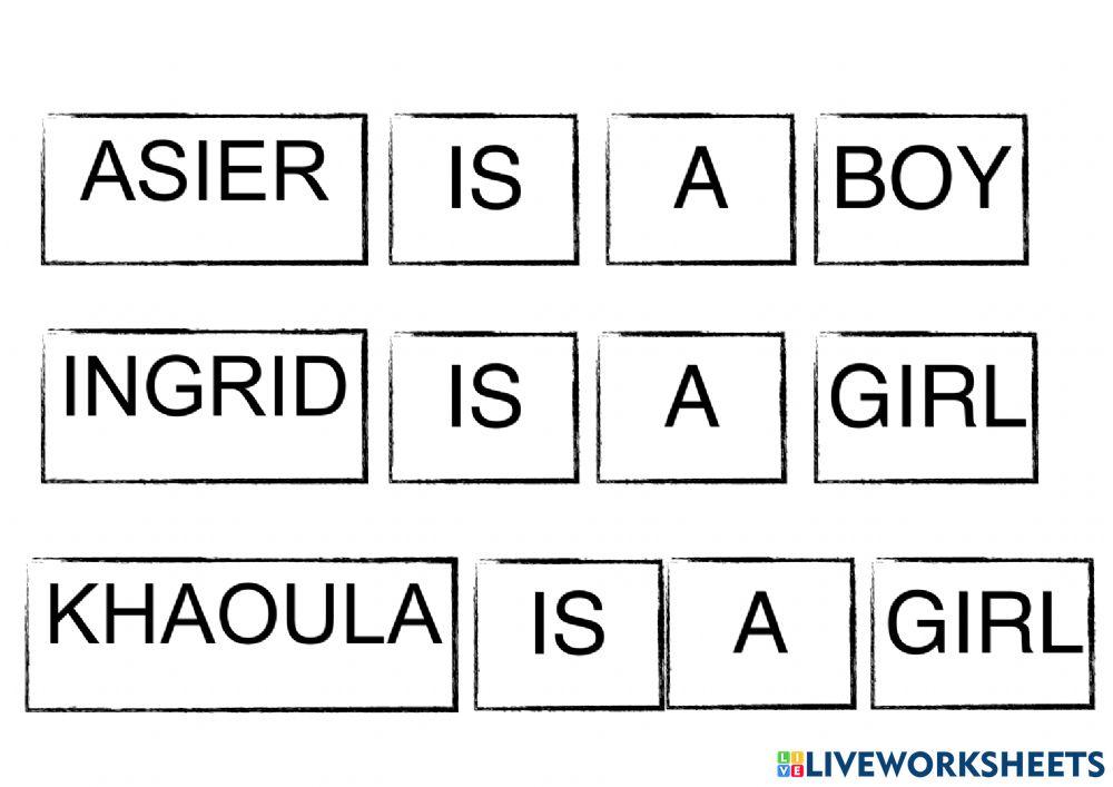Read and repeat these sentences worksheet | Live Worksheets