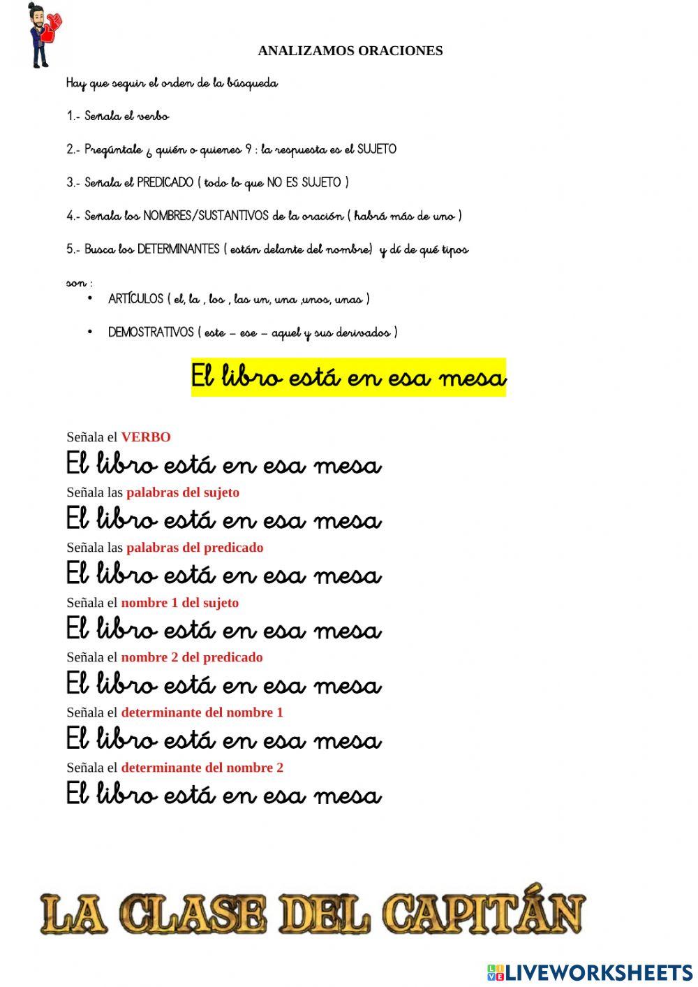 2297389 | Analizamos oraciones | ARCICAPITAN
