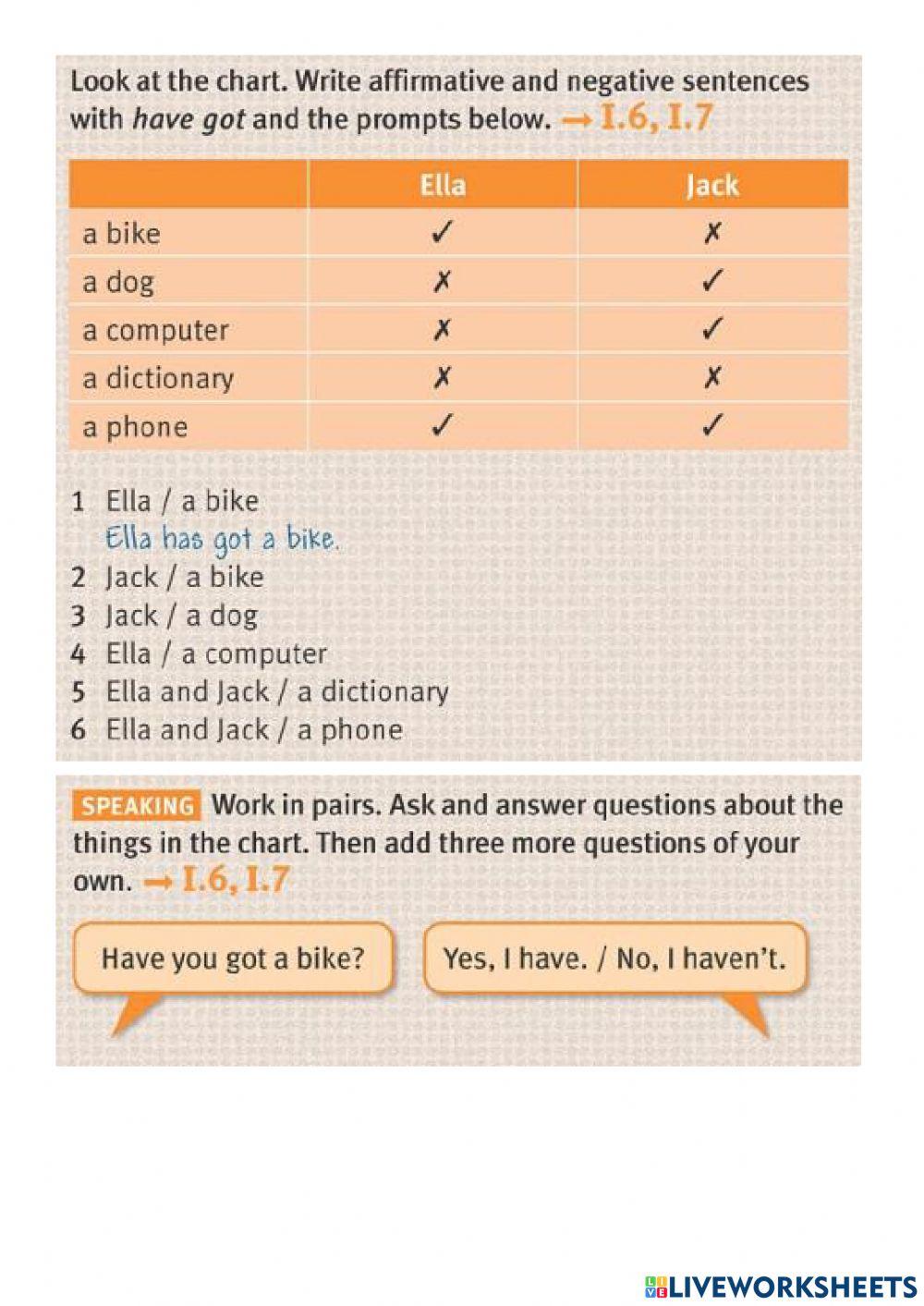 Solutions elementary IC worksheet | Live Worksheets