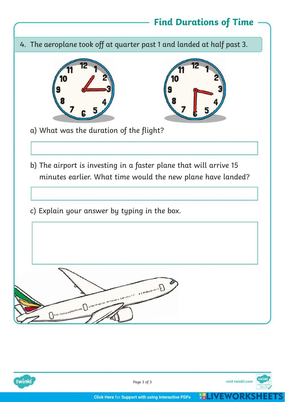 How long does it take? online exercise for | Live Worksheets