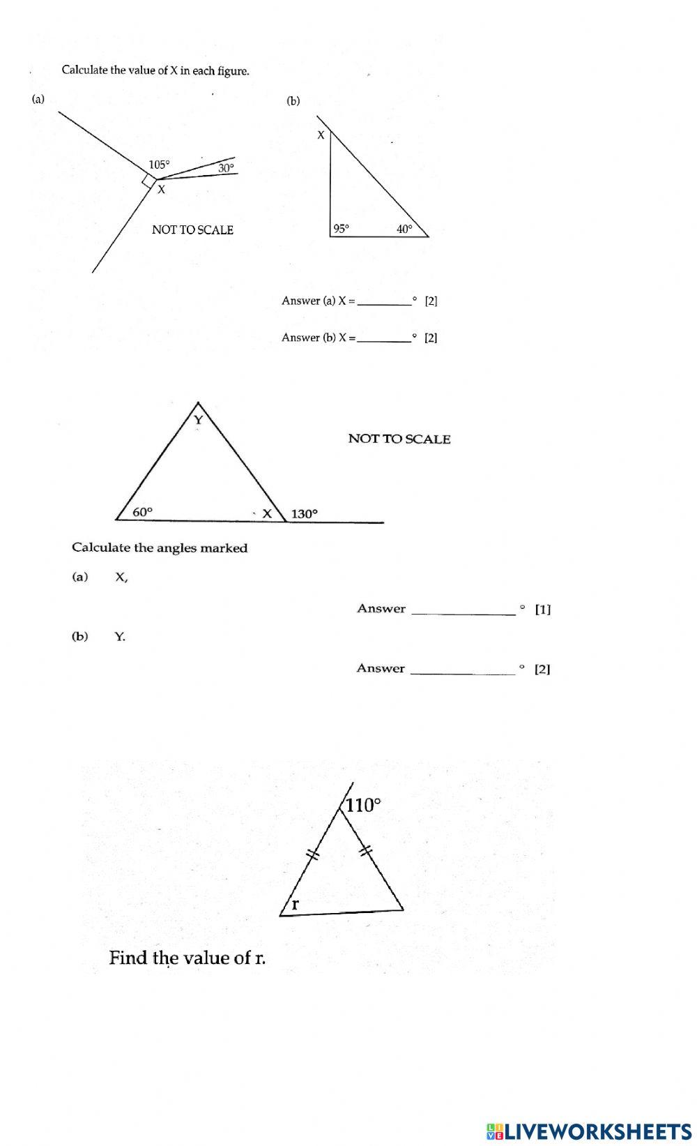 Calculating the size of unknown Angles | Lubin | Live