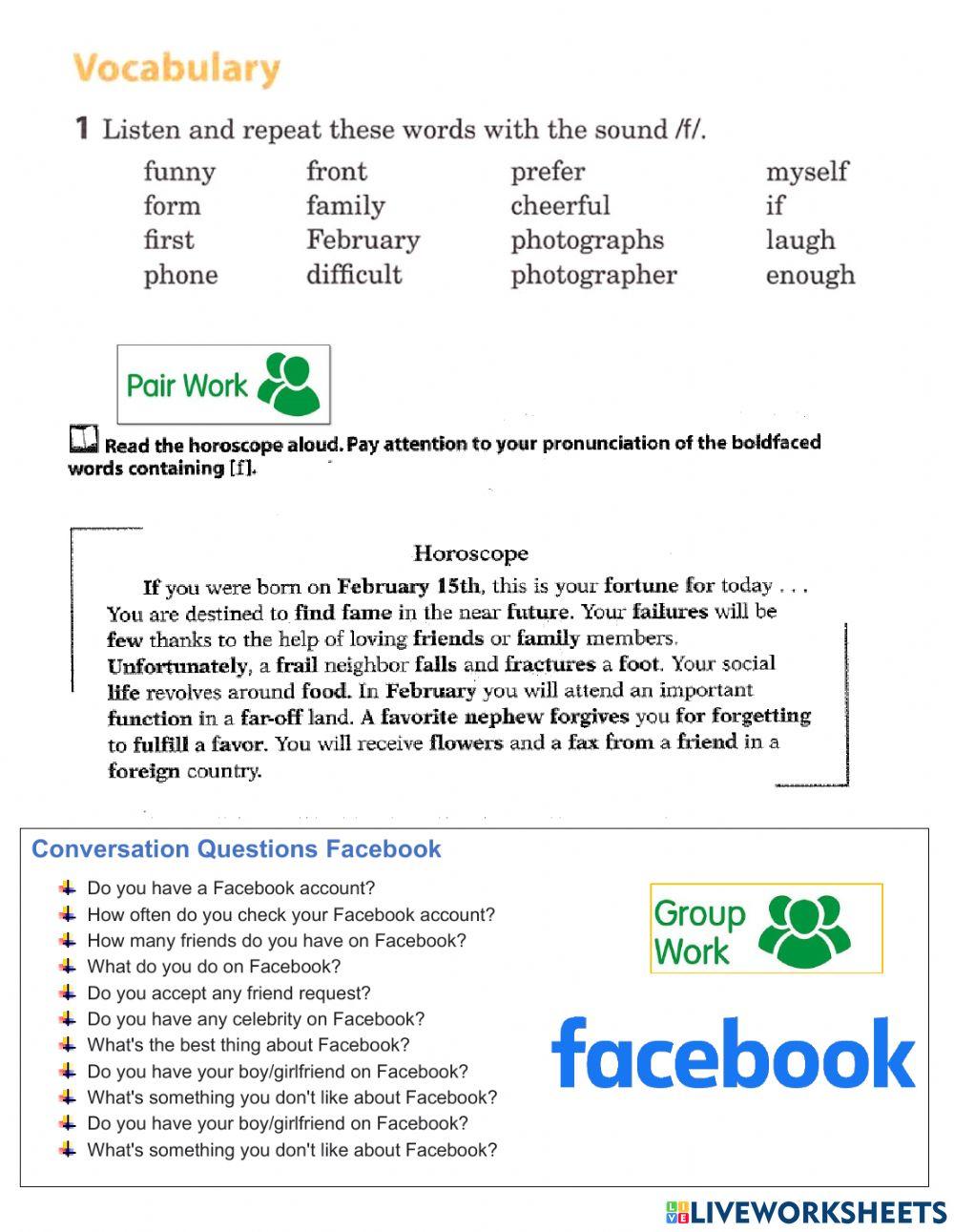 Consonant f | Teacher Marlon | Live Worksheets