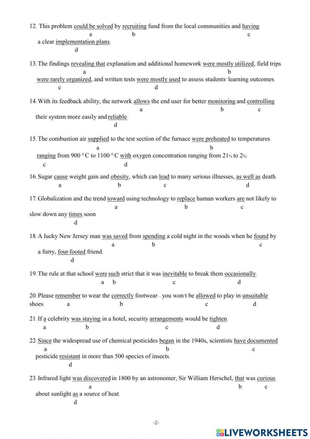 English examination guideline No. 1 – 65 online exercise for | Live ...