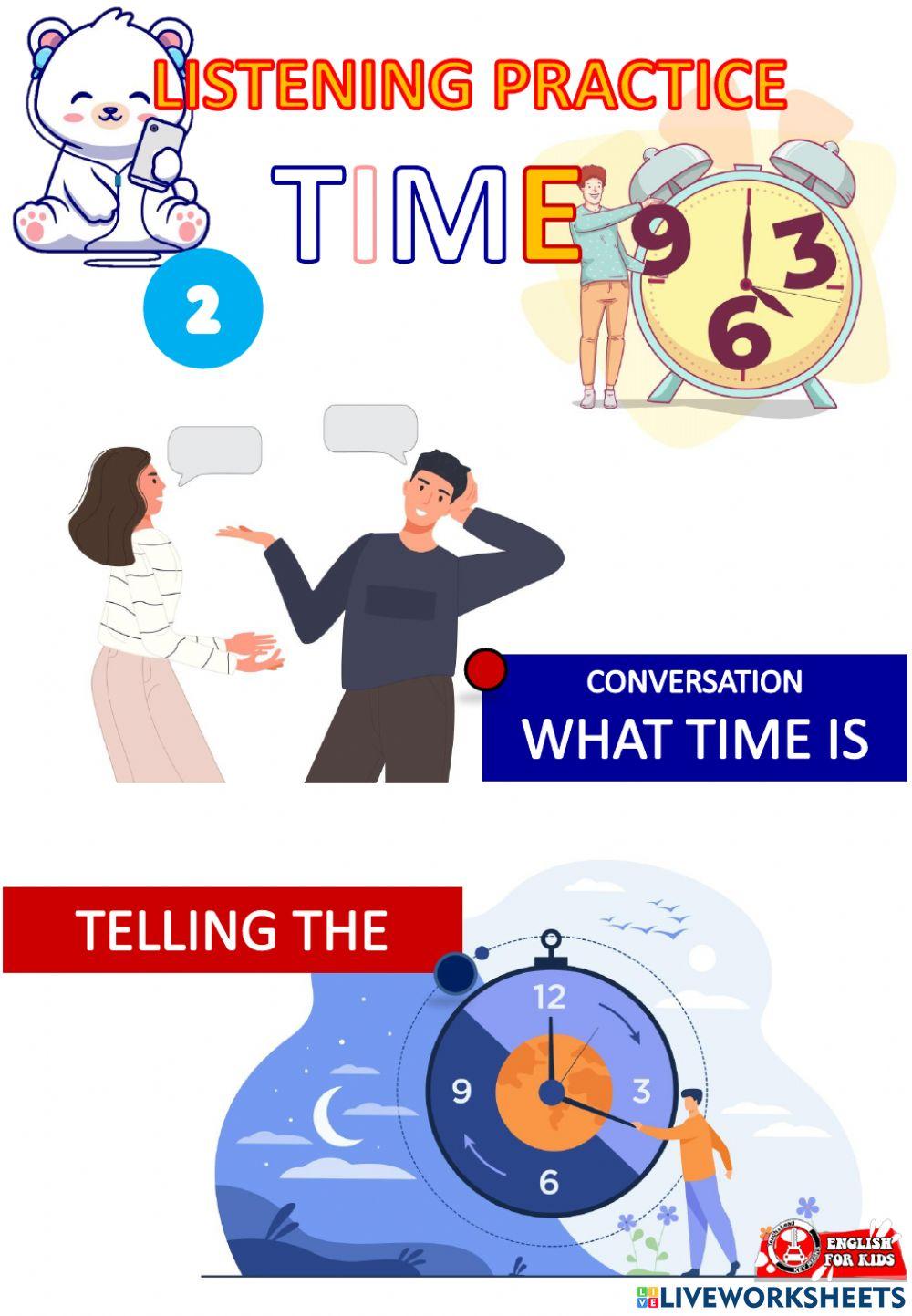Time listening | Free Interactive Worksheets | 2299257