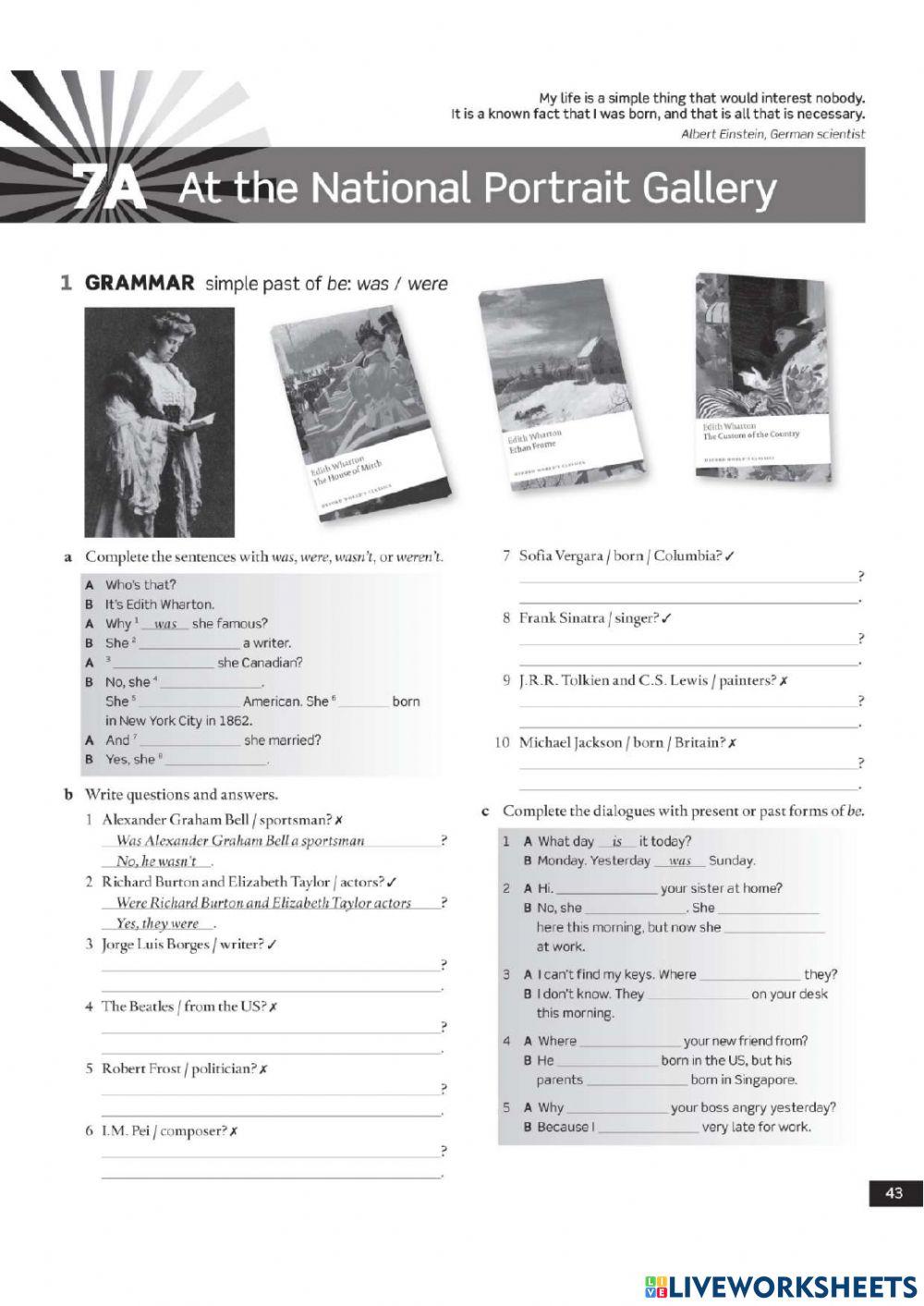 AEF 7a WB worksheet | Live Worksheets