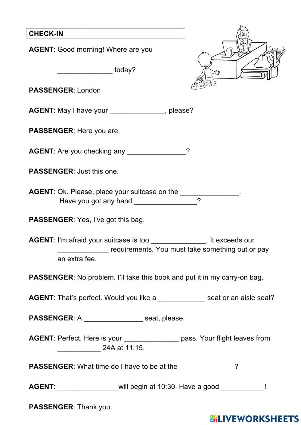 At the airport | Free Interactive Worksheets | 2299406