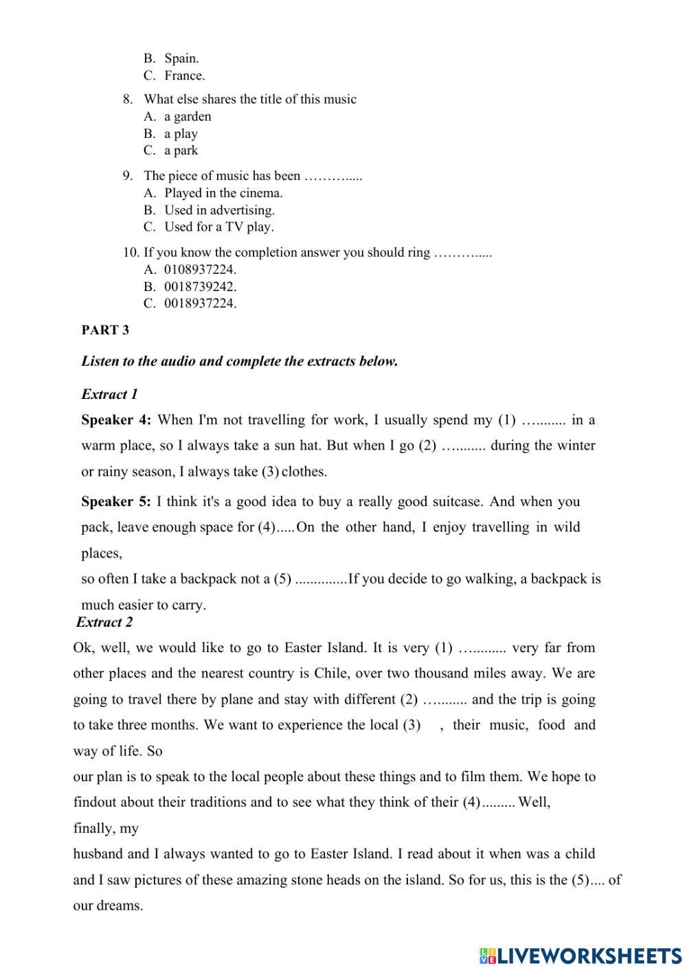 HA5- UNIT5- LIS… | Free Interactive Worksheets | 2547117