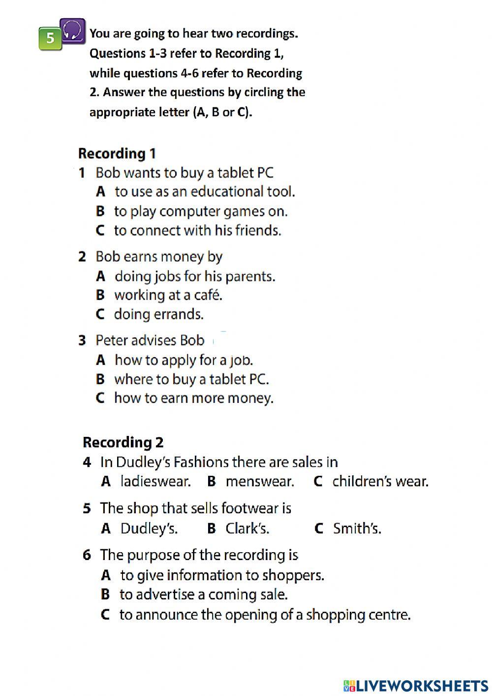 On Screen 3 Unit 1 p.27 (SB) worksheet | Live Worksheets