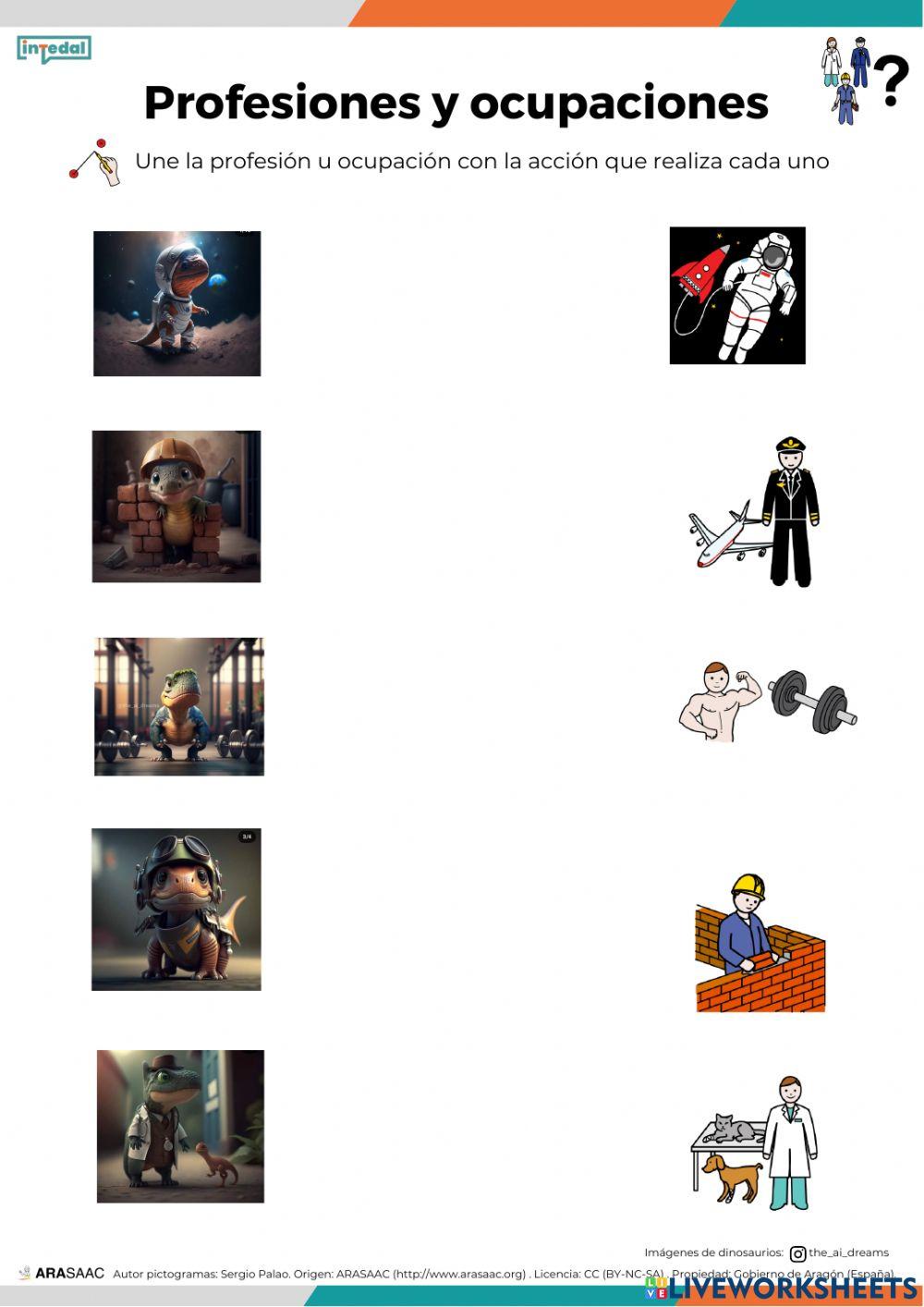 Profesiones y ocupaciones 3 worksheet | Live Worksheets