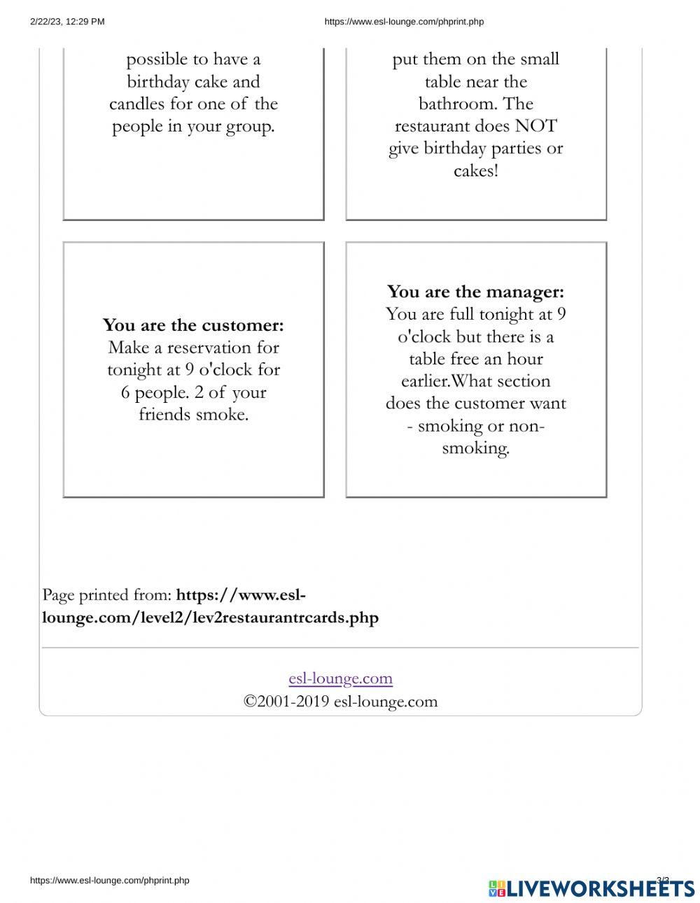 waiter-customer role-play Cafeteria 2547355 | enacbooks