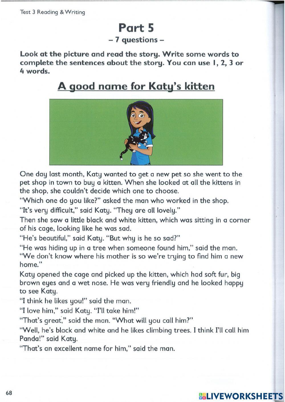 Reading and writing 11 worksheet | Live Worksheets