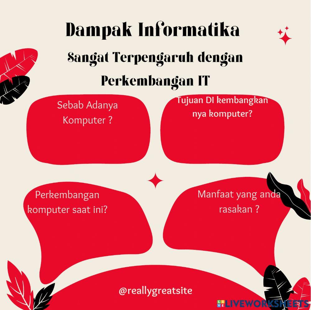 Dampak sosial informatika interactive activity | Live Worksheets