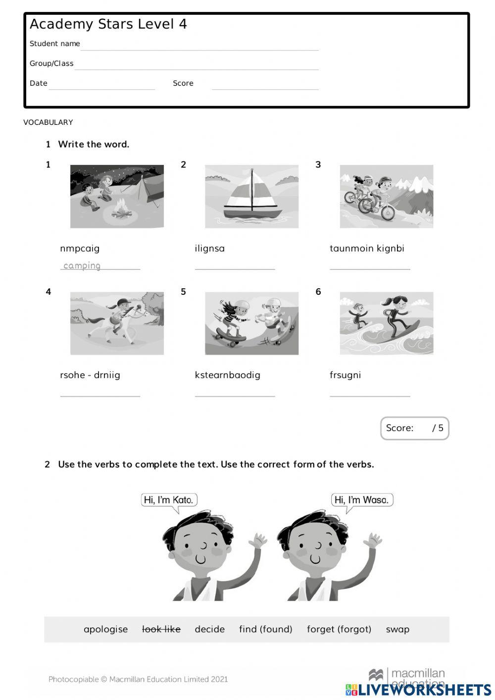 Academy Stars 4 | Ed_mee | Live Worksheets