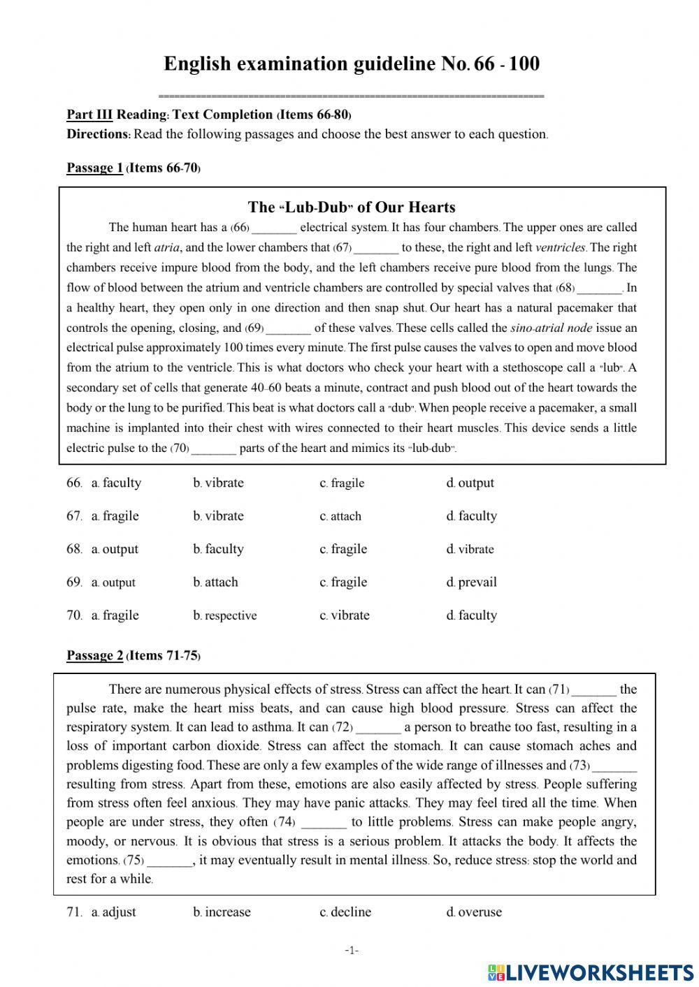 4091025 | English examination guideline No. 66 - 100