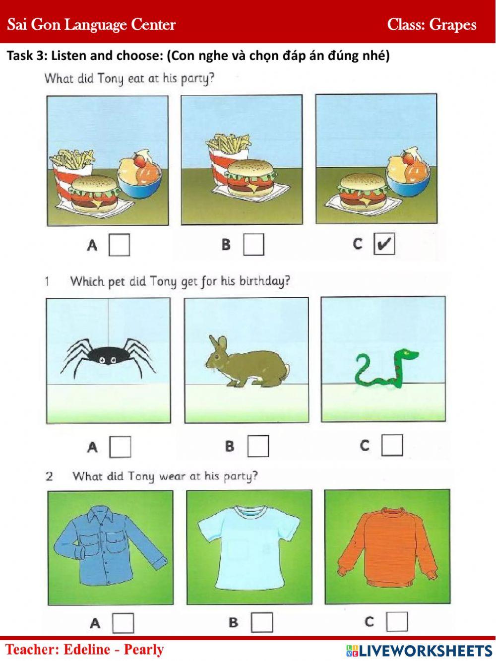 Unit 6 online exercise for Grapes | Live Worksheets