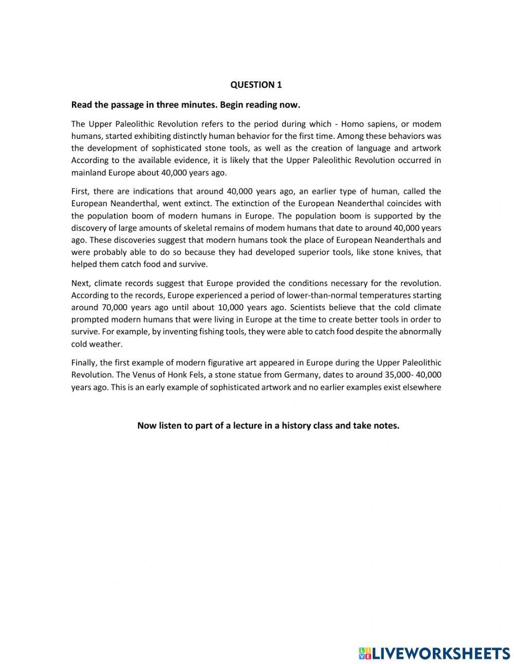 TOEFL WRITING TEST 2549378 | Cincinnati Lingua | Live