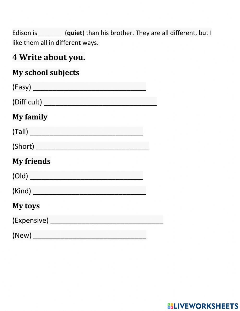 FF4, Unit 6, Lesson 2 worksheet | Live Worksheets