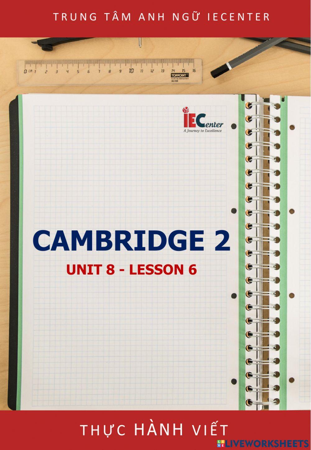CAM 2 - UNIT 8 - LESSON 6 online exercise for | Live Worksheets
