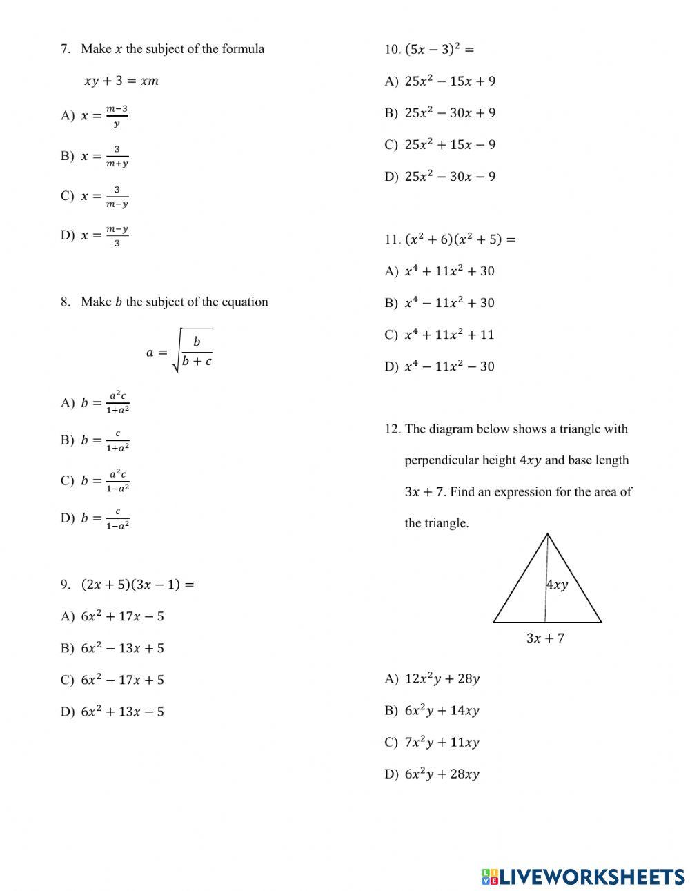 6930823 | CSEC Multiple Choice 3 | jpersaud