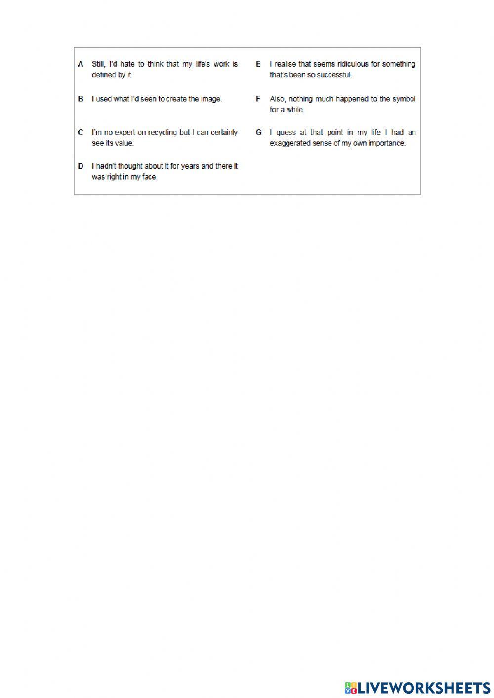 Fce interactive activity for upper-intermediate | Live Worksheets