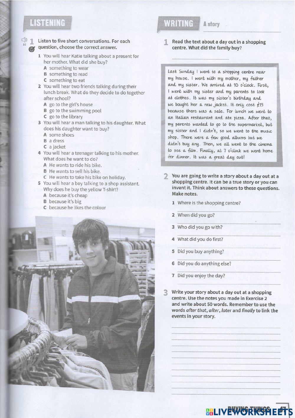 prepare2-wb-u10-buyingthings online exercise for | Live Worksheets