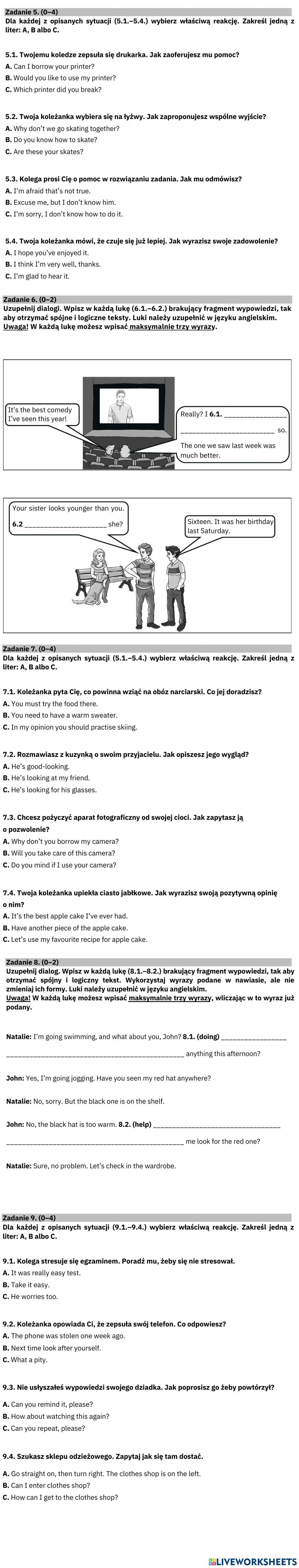 Language functi… | Free Interactive Worksheets | 2303162