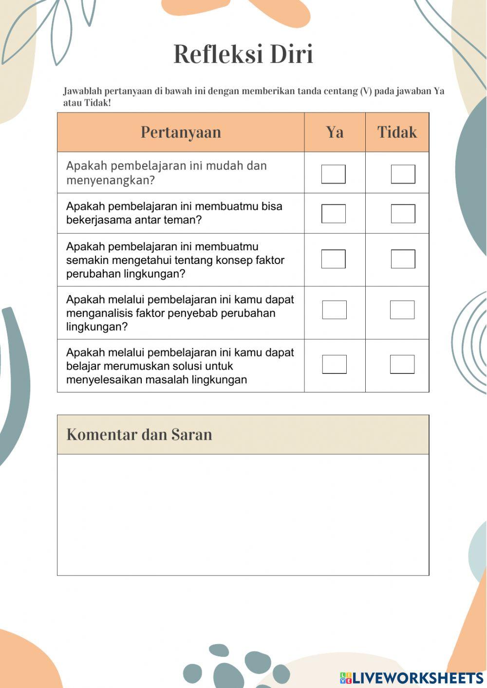 Faktor Faktor Perubahan Lingkungan 2303122 | Risa Akbar