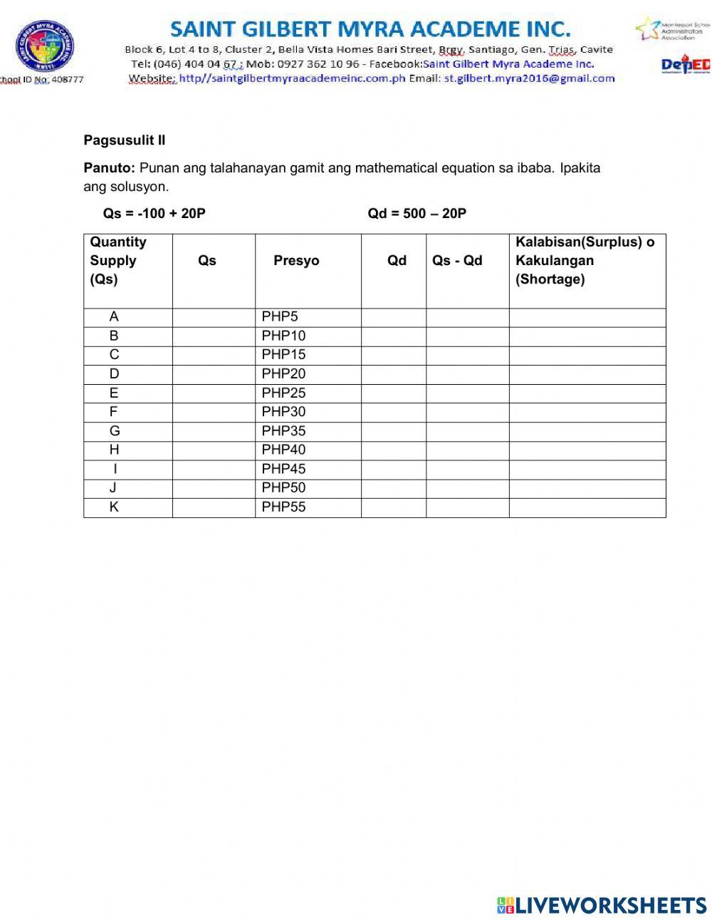 IKATLONG MAHABANG PAGSUSULIT SA FILIPINO 9 online exercise for | Live ...