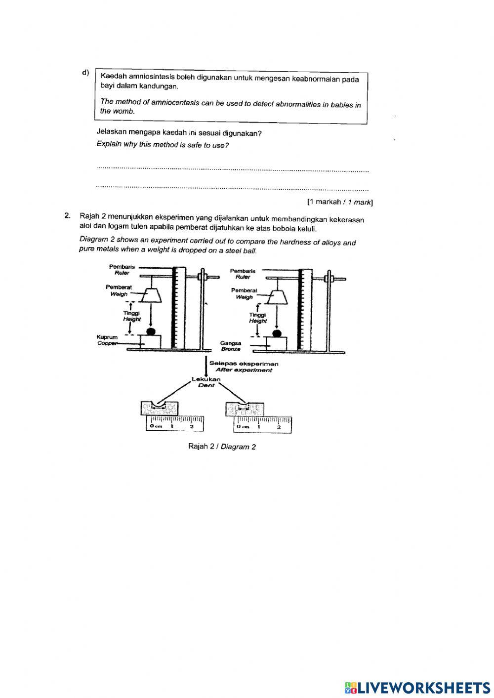 Latihan spm kerta2 kssm sns bhga worksheet | Live Worksheets